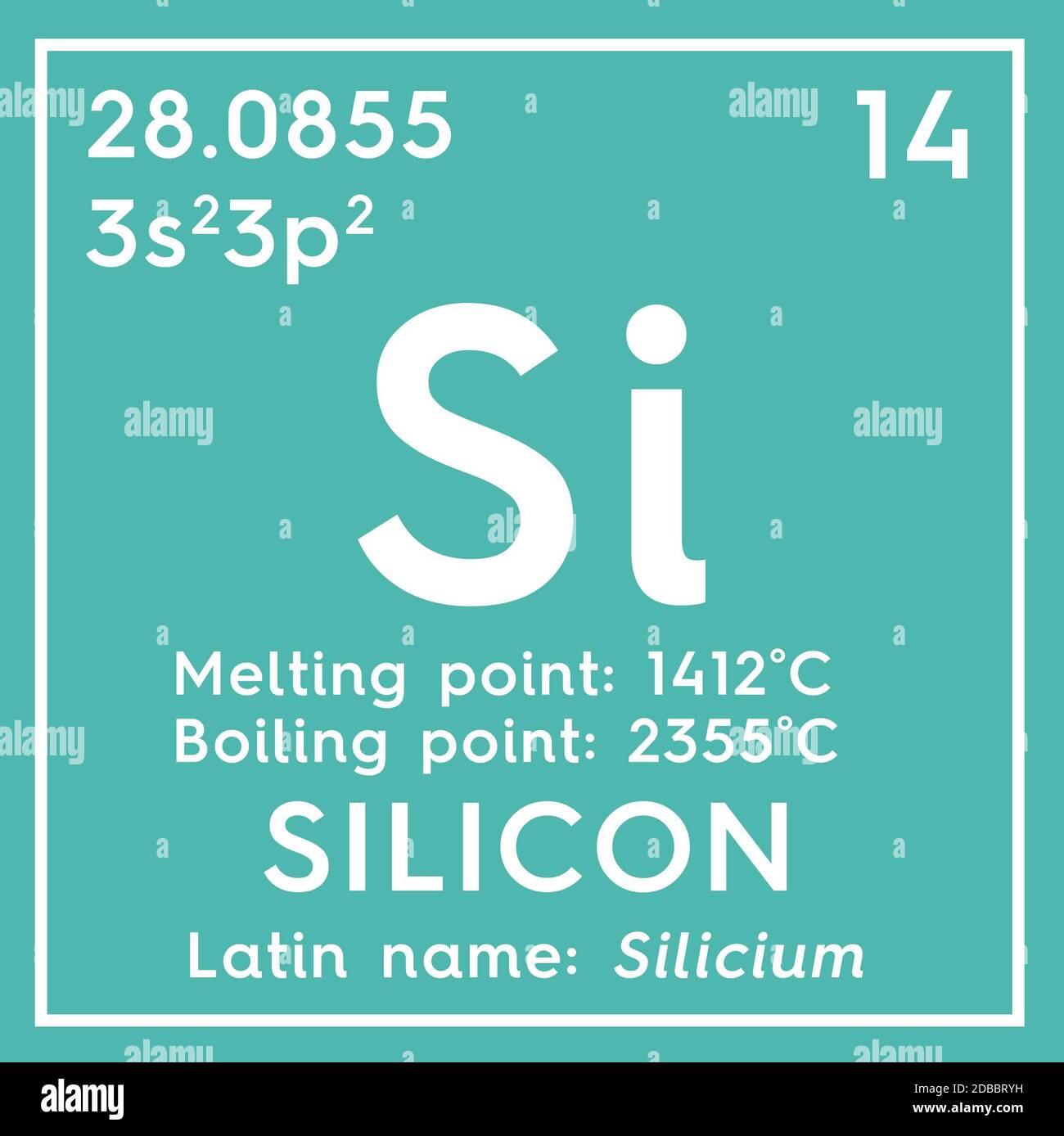 Silicon. Silicium. Metalloids. Chemical Element of Mendeleev's Periodic ...