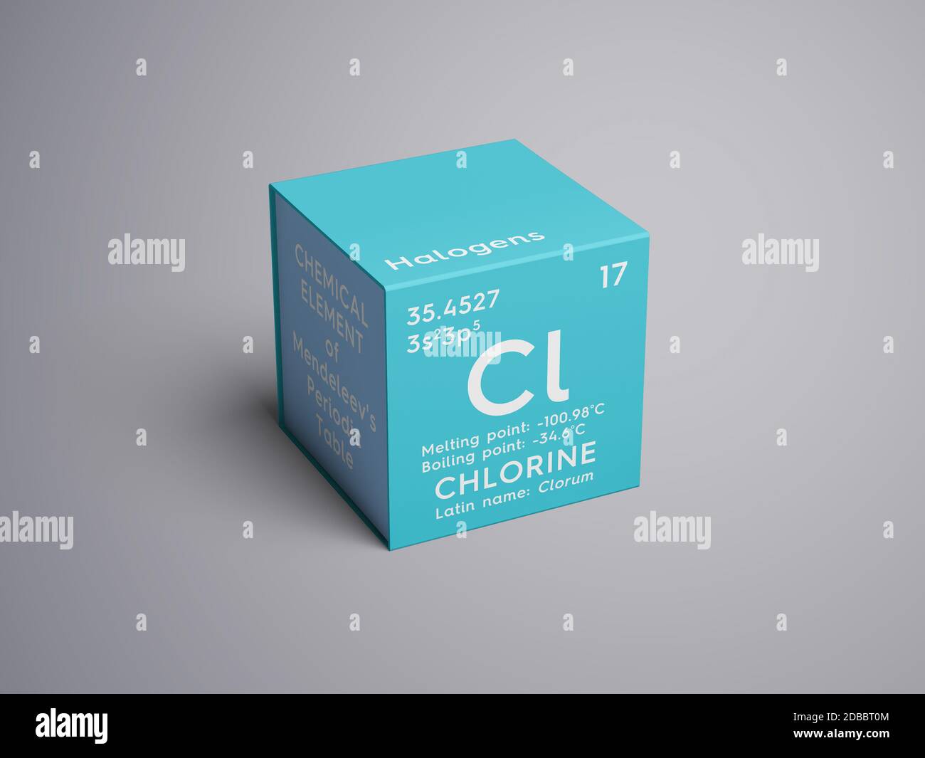 Chlorine. Clorum. Halogens. Chemical Element of Mendeleev's Periodic ...