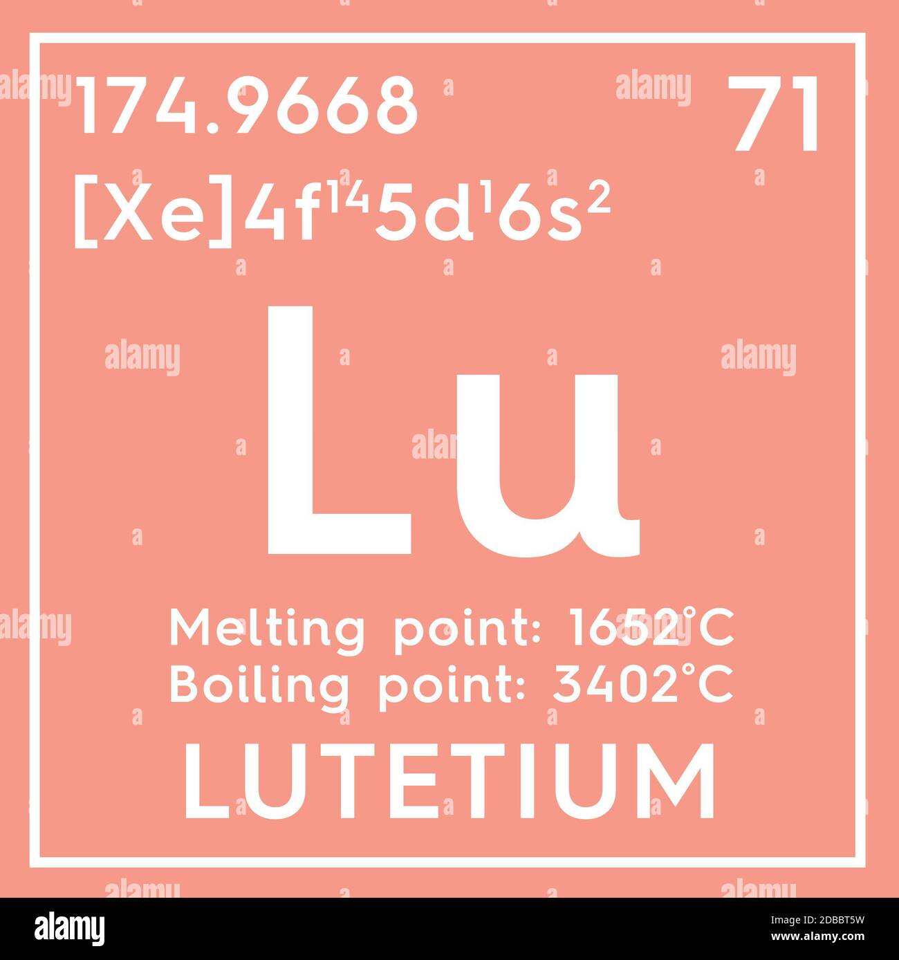 Lutetium. Lanthanoids. Chemical Element of Mendeleev's Periodic Table ...