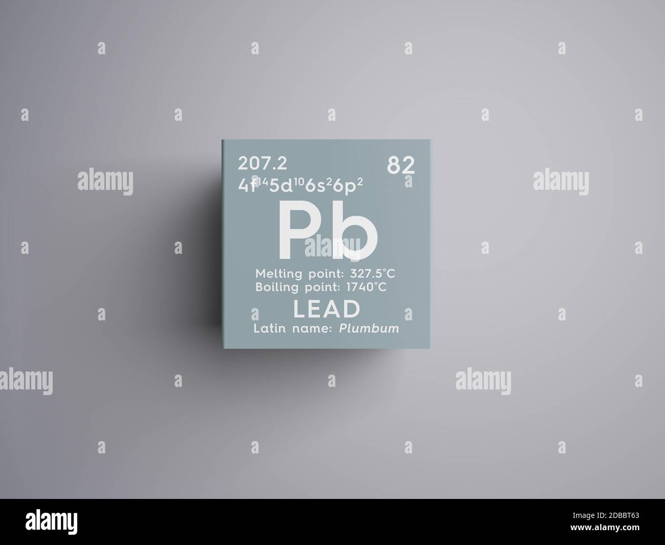 Lead. Plumbum. Post-transition metals. Chemical Element of Mendeleev's ...