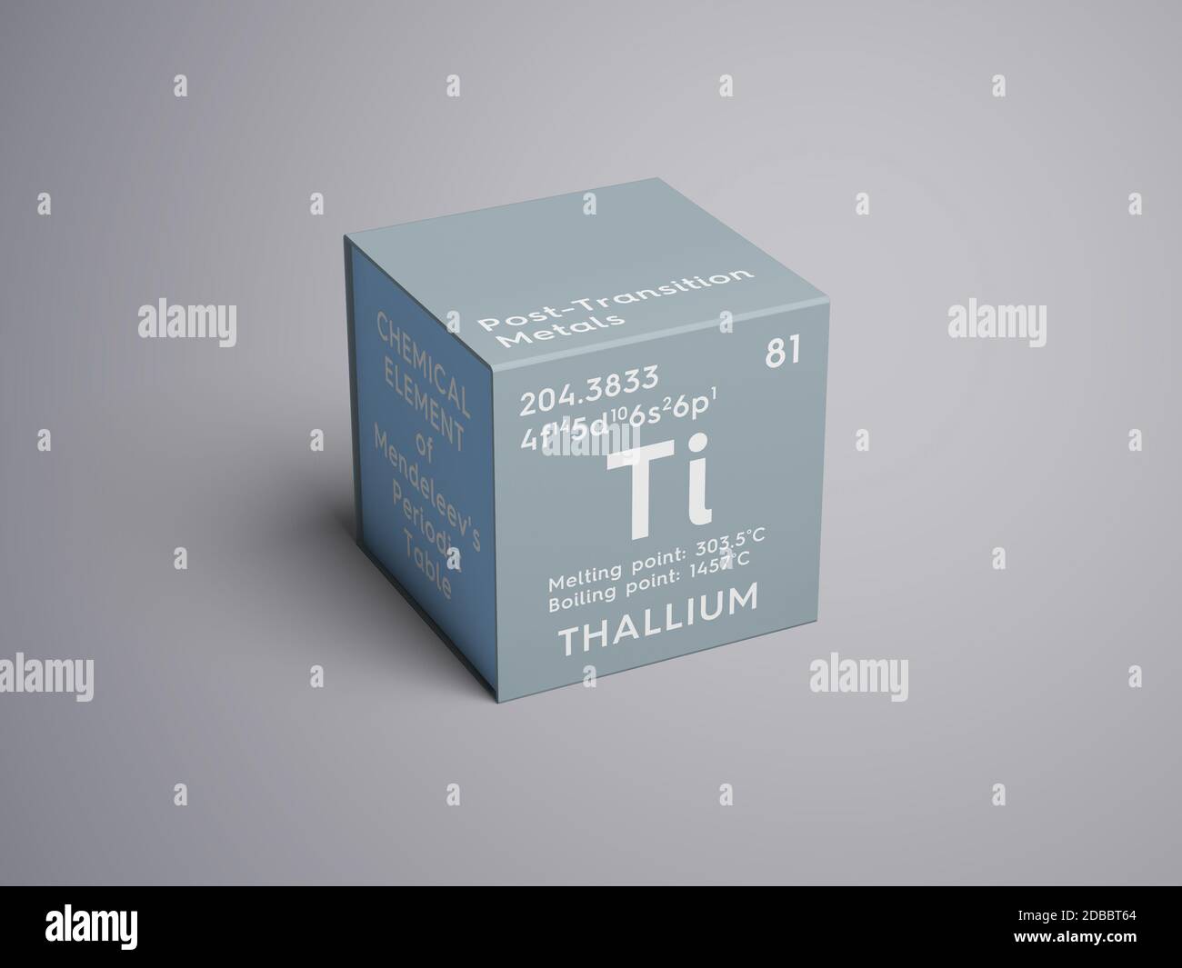 Thallium. Post-transition metals. Chemical Element of Mendeleev's ...