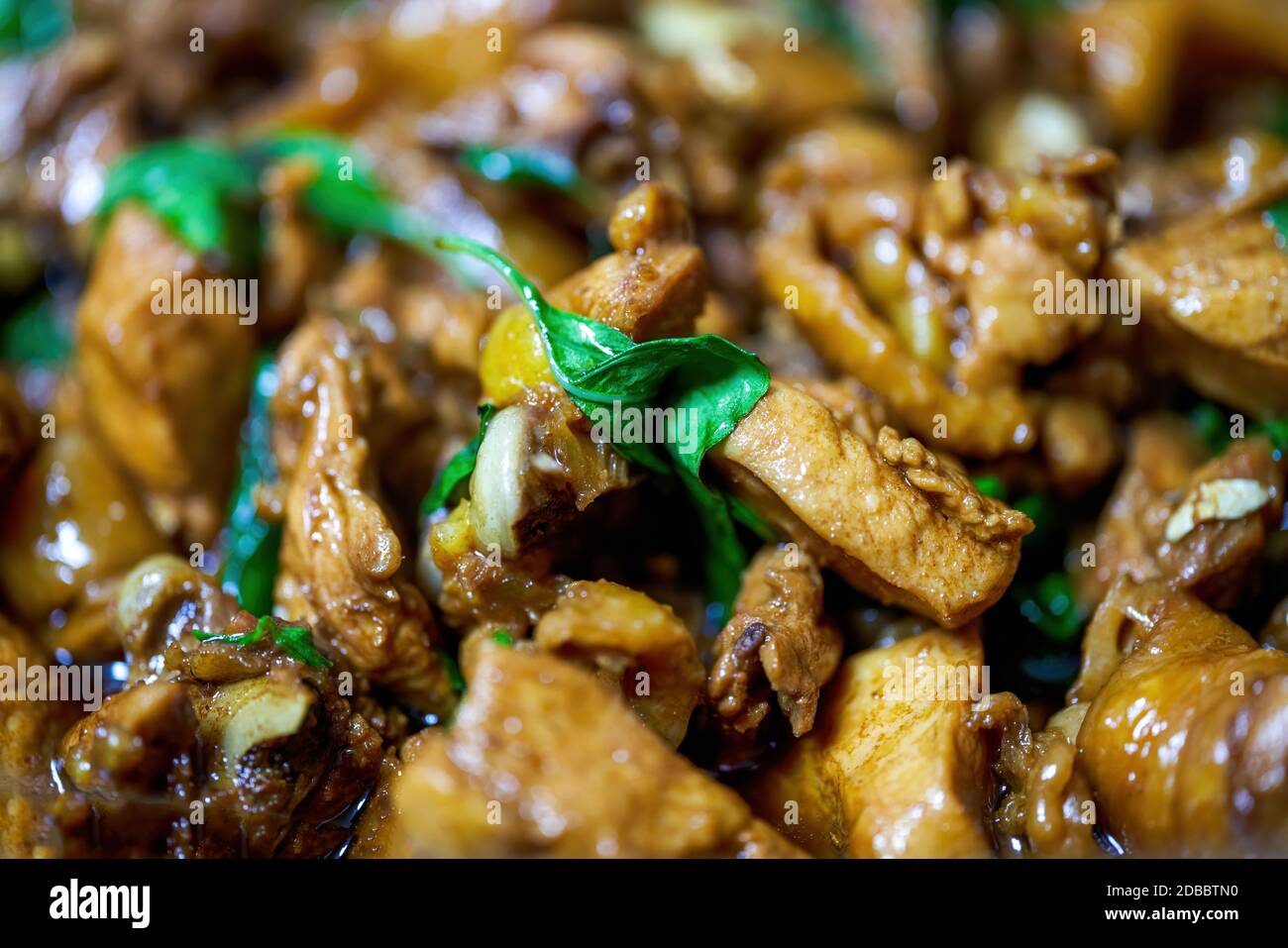Three-cup chicken with nine-story pagoda, a famous Taiwanese dish Stock ...
