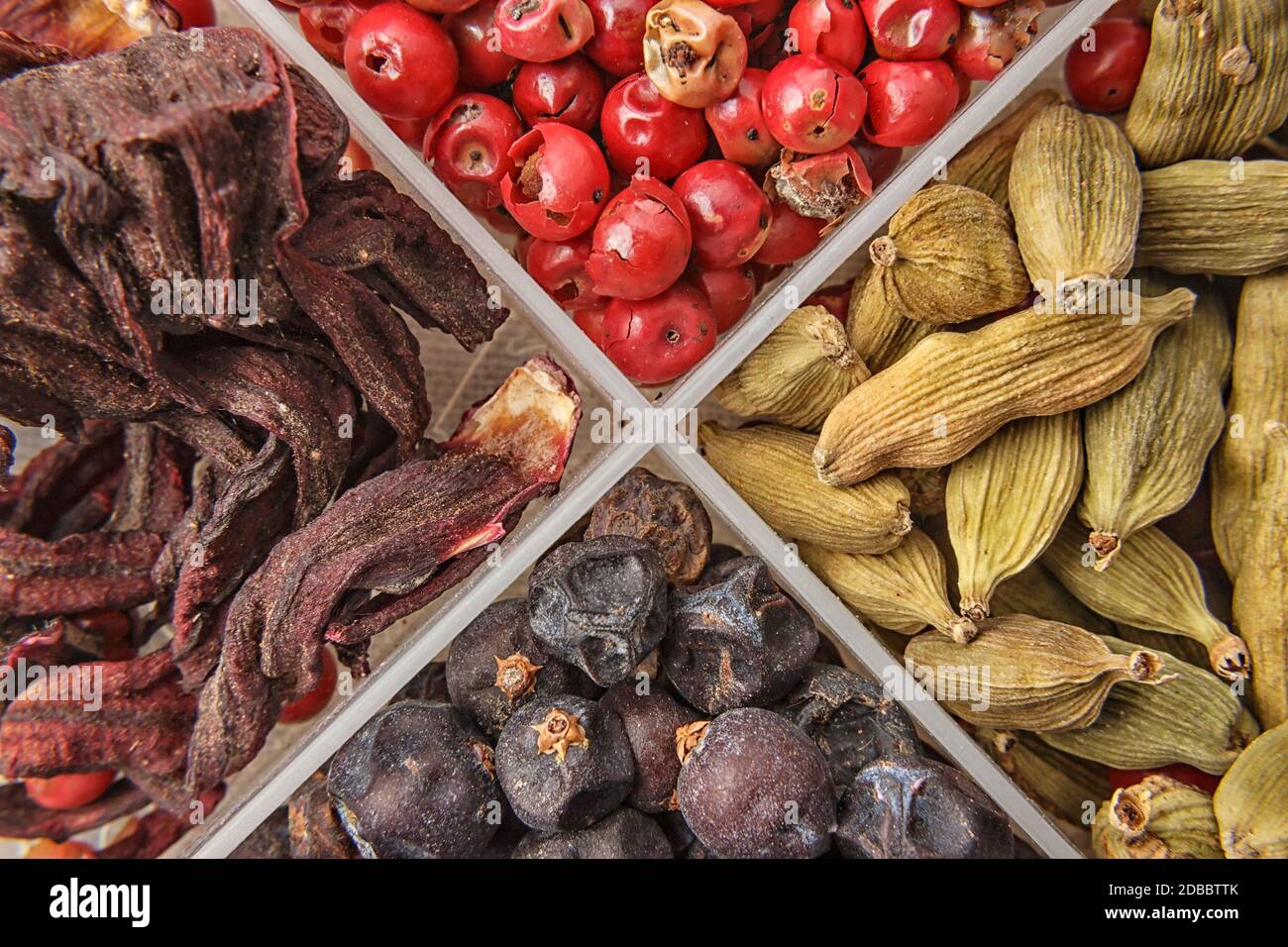 Selection of botanicals to flavor and prepare Gin Tonics. Contains ...
