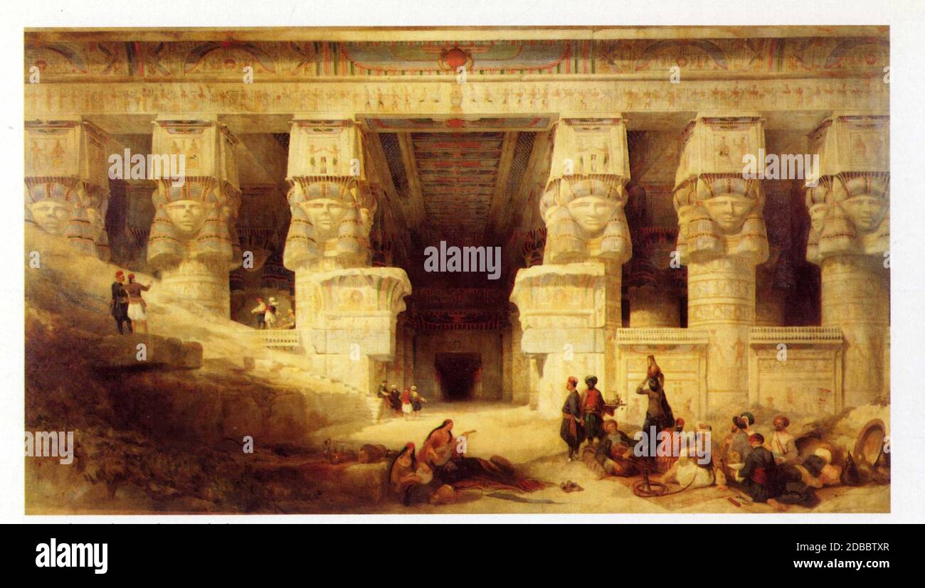 David Roberts. 1796-1864. The Temple of Dendereh Stock Photo - Alamy
