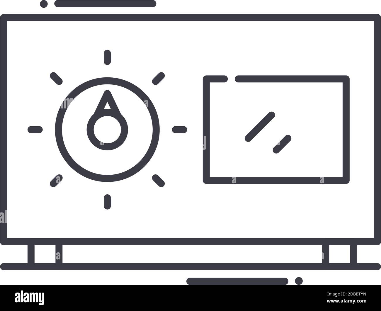 Safe icon, linear isolated illustration, thin line vector, web design ...