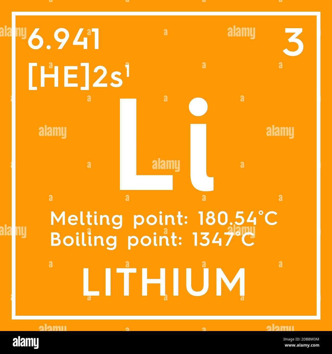 Lithium. Alkali metals. Chemical Element of Mendeleev's Periodic Table ...