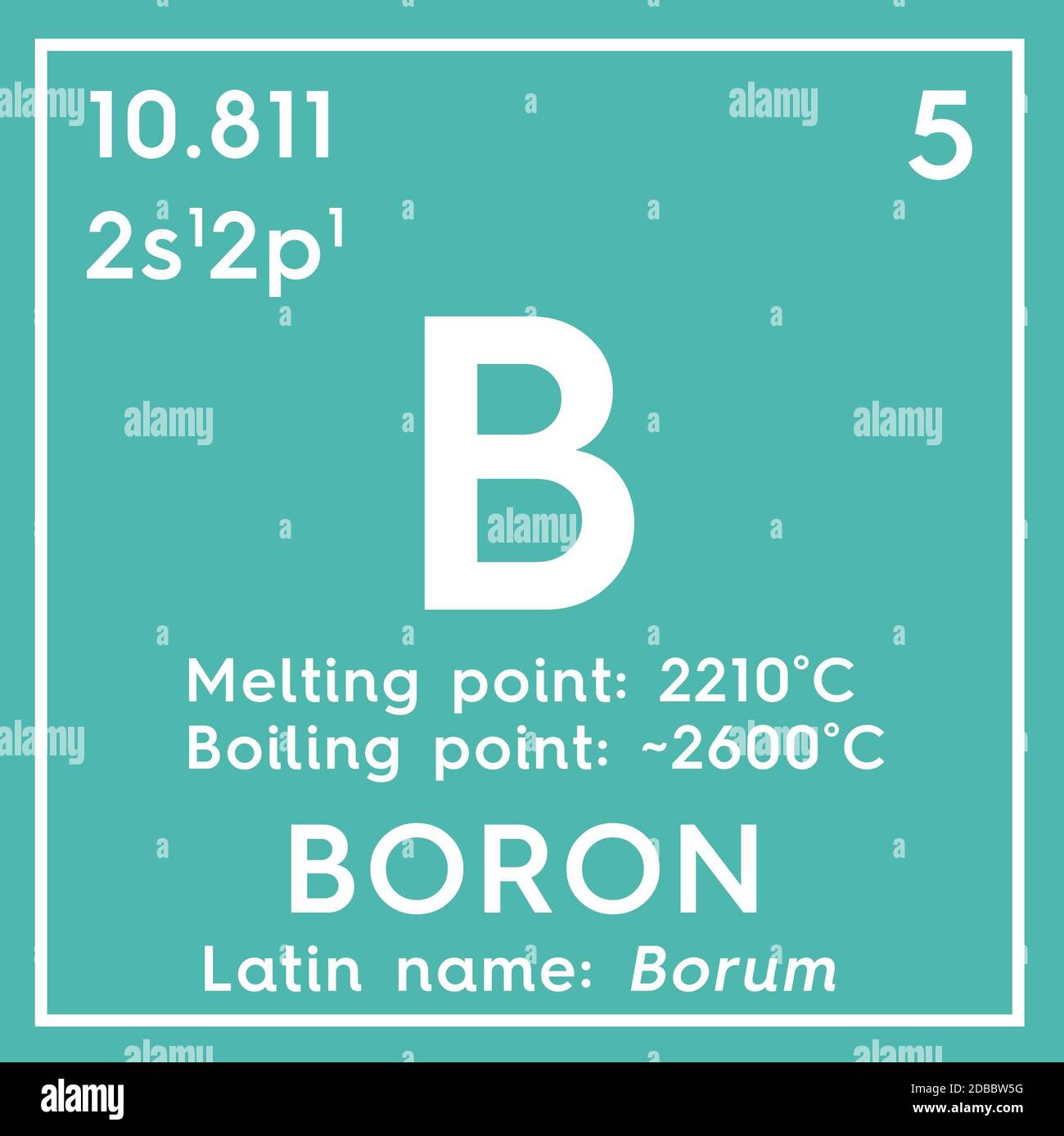 Boron. Metalloids. Chemical Element of Mendeleev's Periodic Table ...