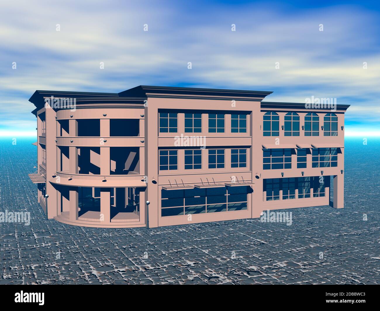 large multi-storey business building with glass facade Stock Photo - Alamy