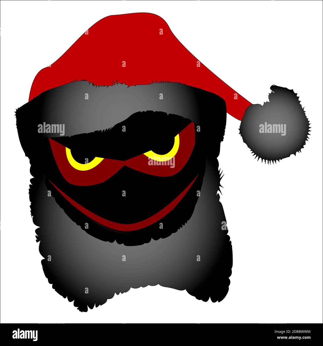 The alter ego of Father Christmas, an evil Santa Stock Photo - Alamy