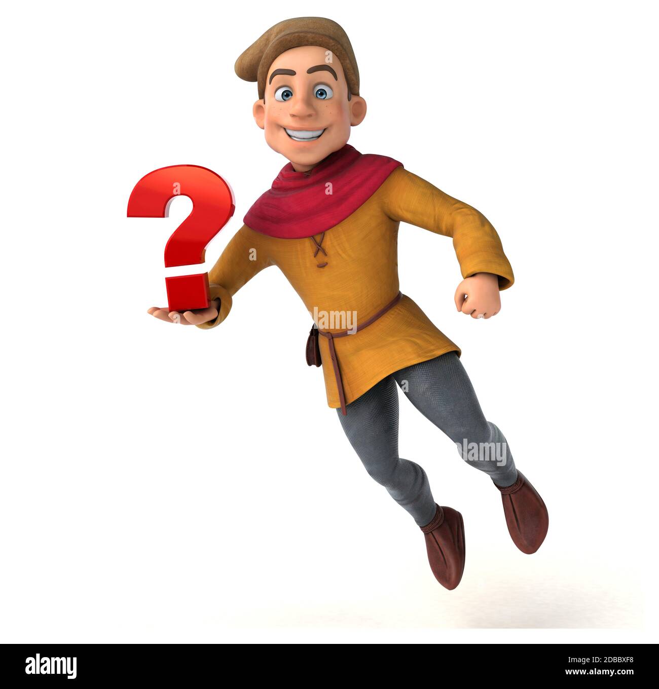 3D Illustration of a medieval historical character Stock Photo - Alamy