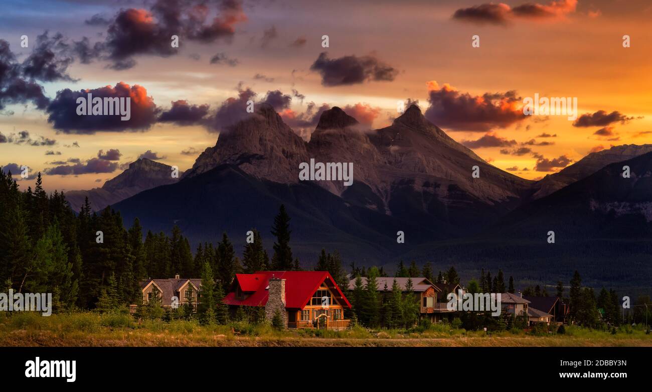 Beautiful Panoramic view of Residential Homes Stock Photo - Alamy