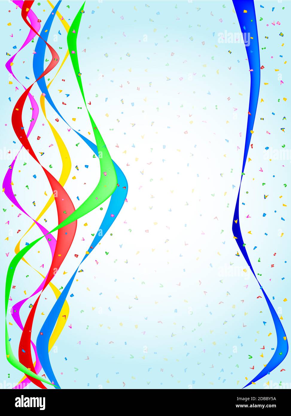 Multi coloured balloons, confetti and streamers, a party image Stock ...