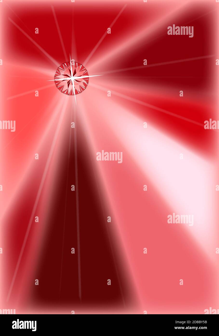 A bright ruby reflecting a range of red rays of light Stock Photo - Alamy