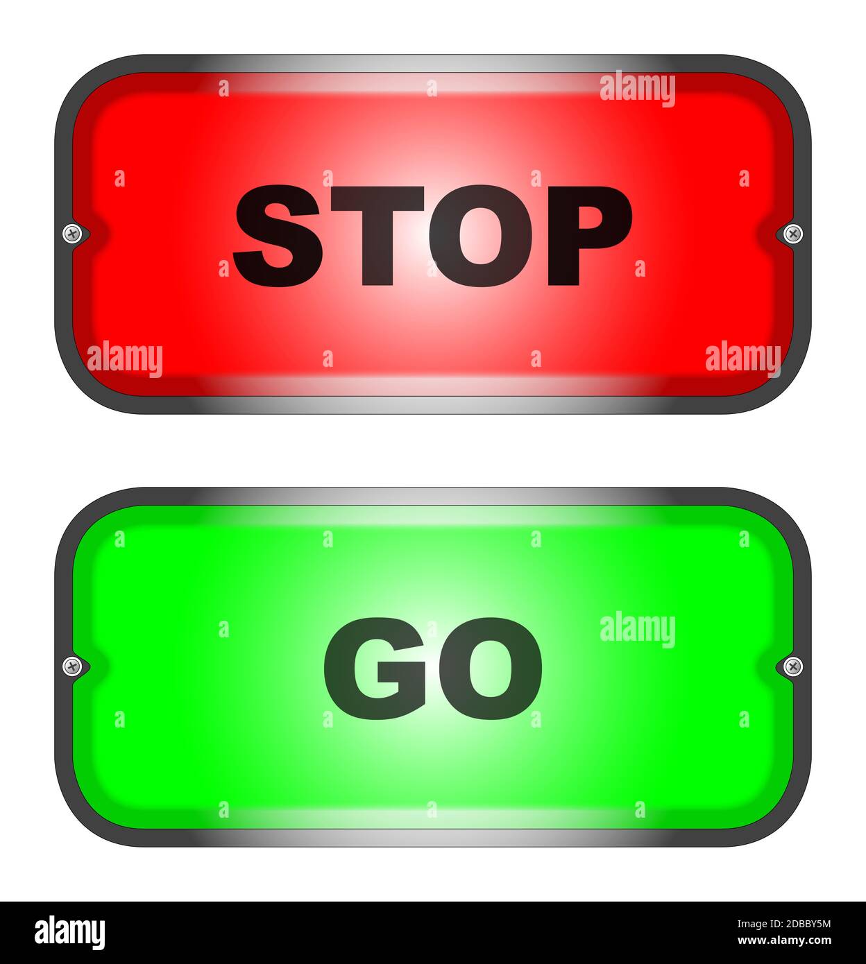 Illuminated on air sign Cut Out Stock Images & Pictures - Alamy