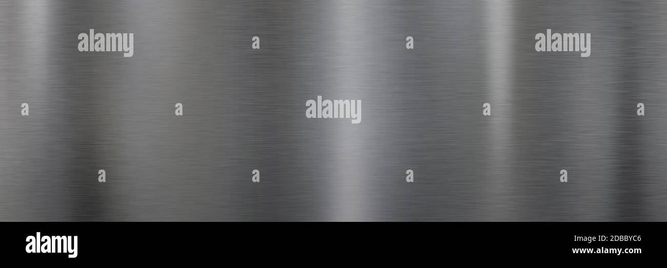 Silver brushed metal surface. Long metallic texture with shiny light ...