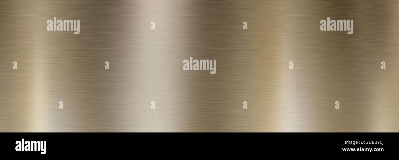 Bronze brushed metal surface. Long metallic texture with shiny light ...