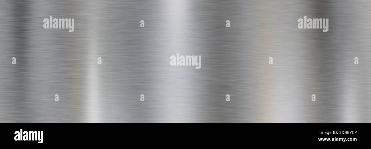 Silver brushed metal surface. Long metallic texture with shiny light ...