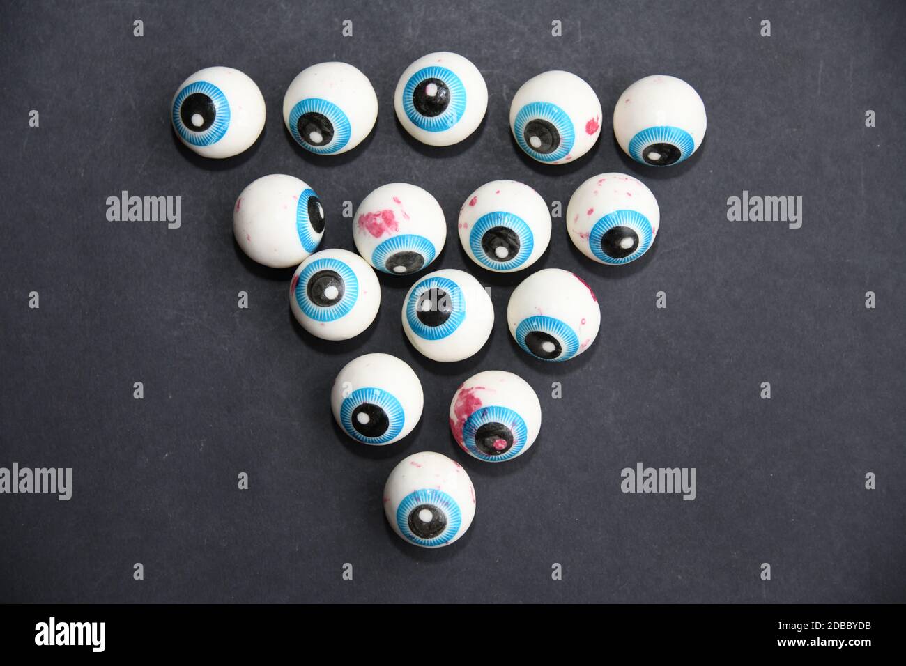 Bubble gum balls in the shape of an eye, Alicante Province, Spain Stock ...