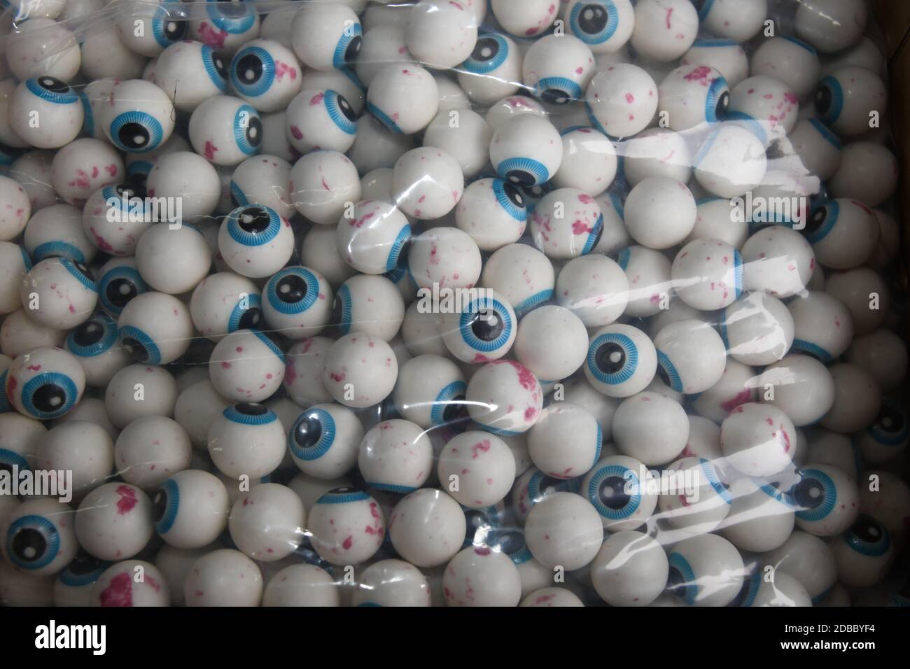 Bubble gum balls in the shape of an eye, Alicante Province, Spain Stock ...
