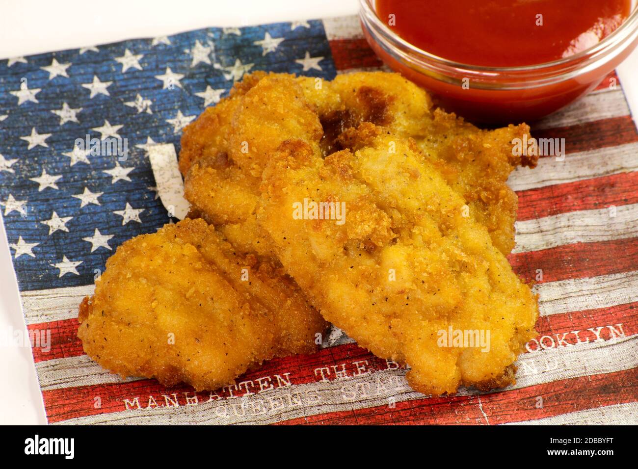 breaded chicken pieces Stock Photo - Alamy