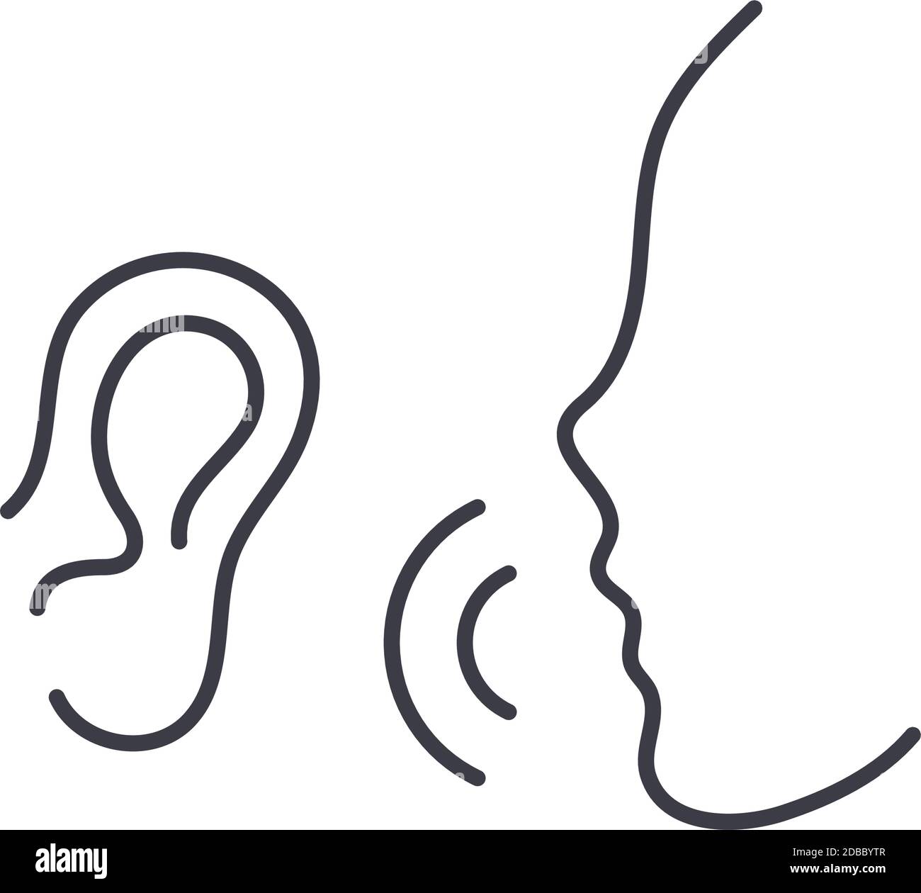 Rumor icon, linear isolated illustration, thin line vector, web design ...