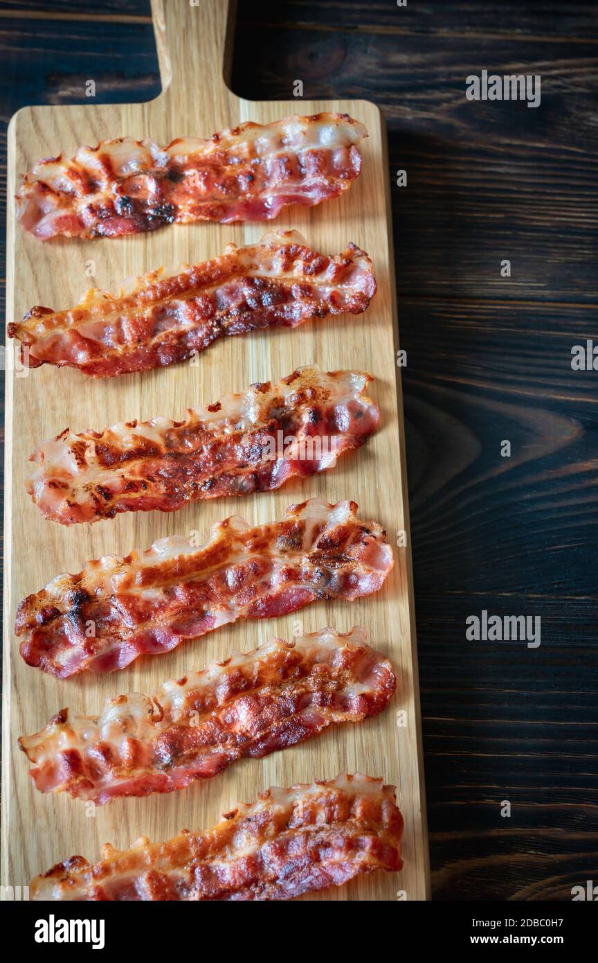 Fried bacon strips on hi-res stock photography and images - Alamy