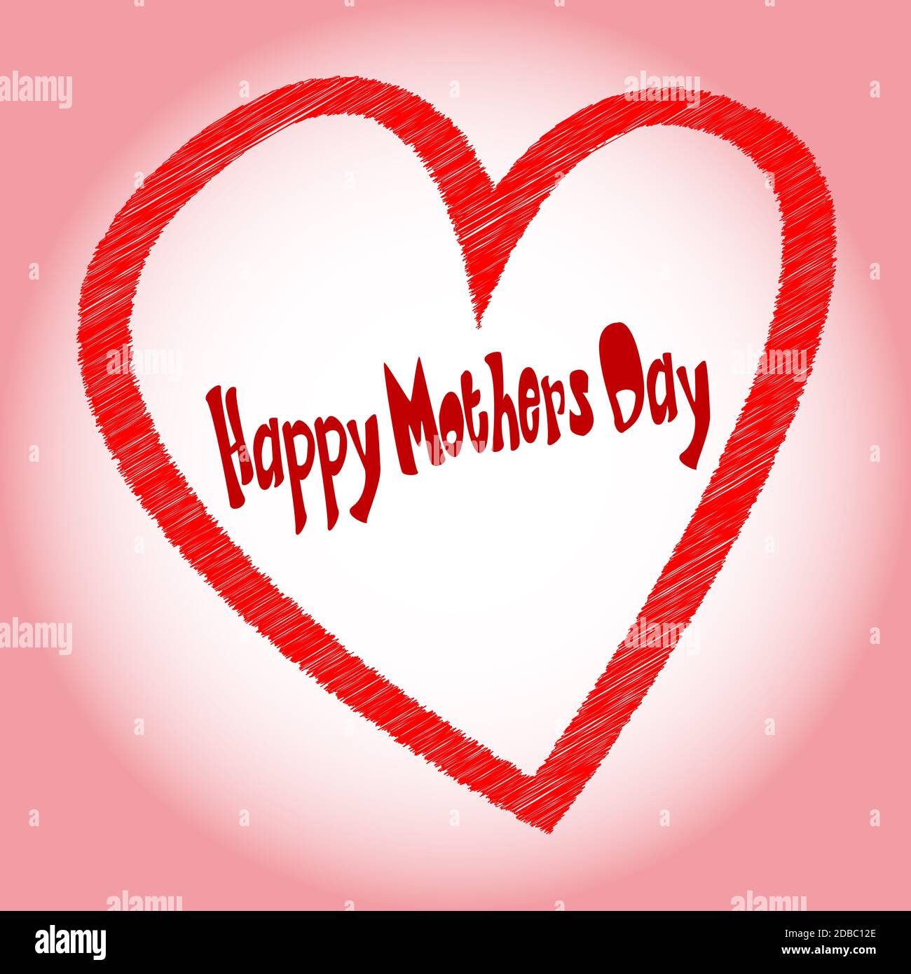 A happy mothers day heart with 'happy mothers day' scrip in original ...