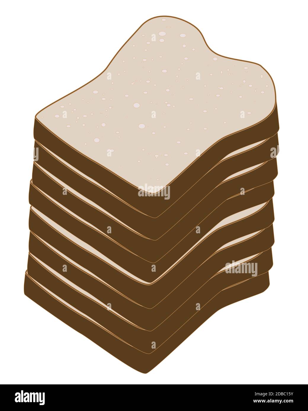 A stack of white bread slices Stock Photo - Alamy