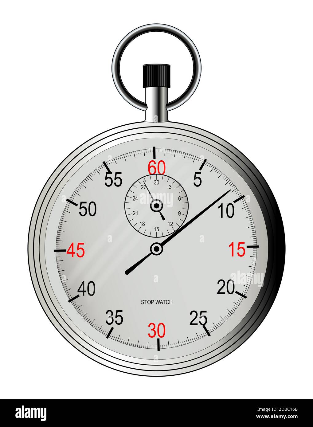 An old fashioned fob style stop watch Stock Photo - Alamy