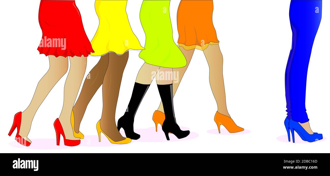 Cartoon female legs hi-res stock photography and images - Alamy