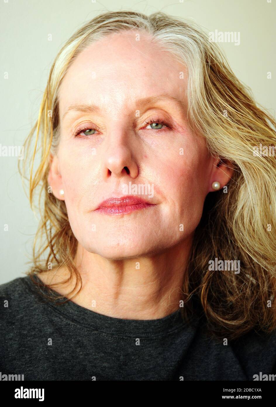 Mature female beauty expressions Stock Photo - Alamy
