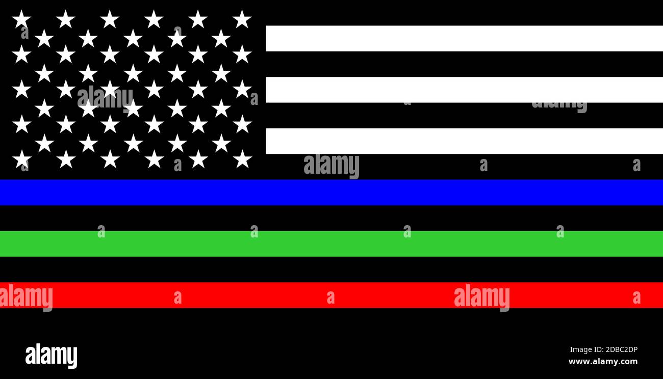 thin green line flag Army and Military Police Members symbol Stock ...