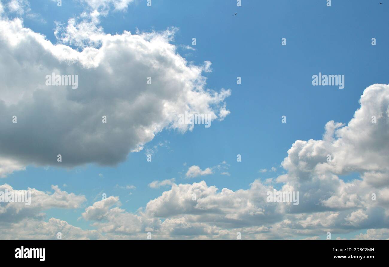 Beautiful blue sky with clouds, air nature Stock Photo - Alamy