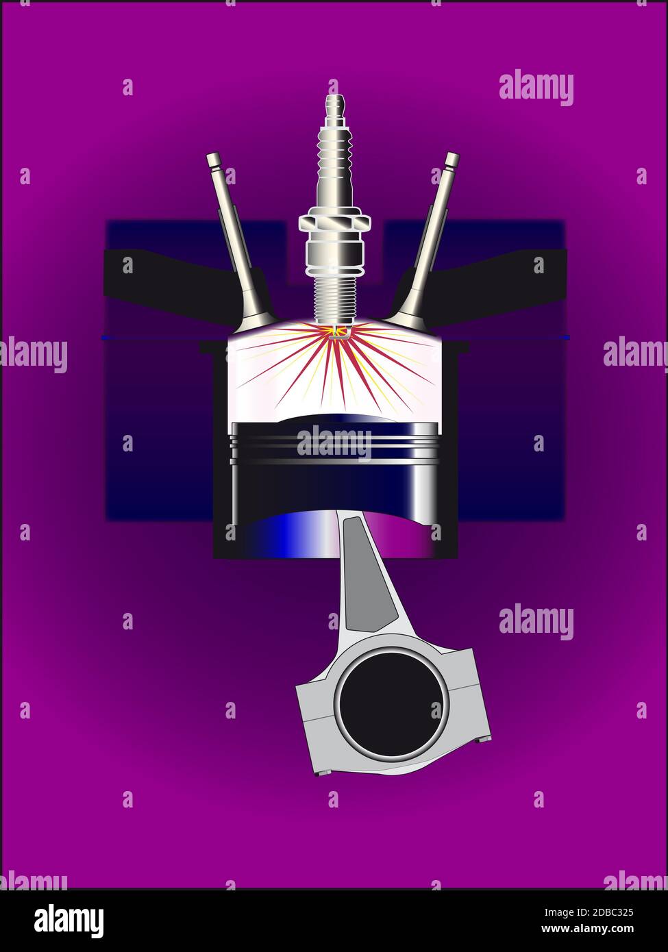 An abstract four stroke petrol engine Stock Photo - Alamy