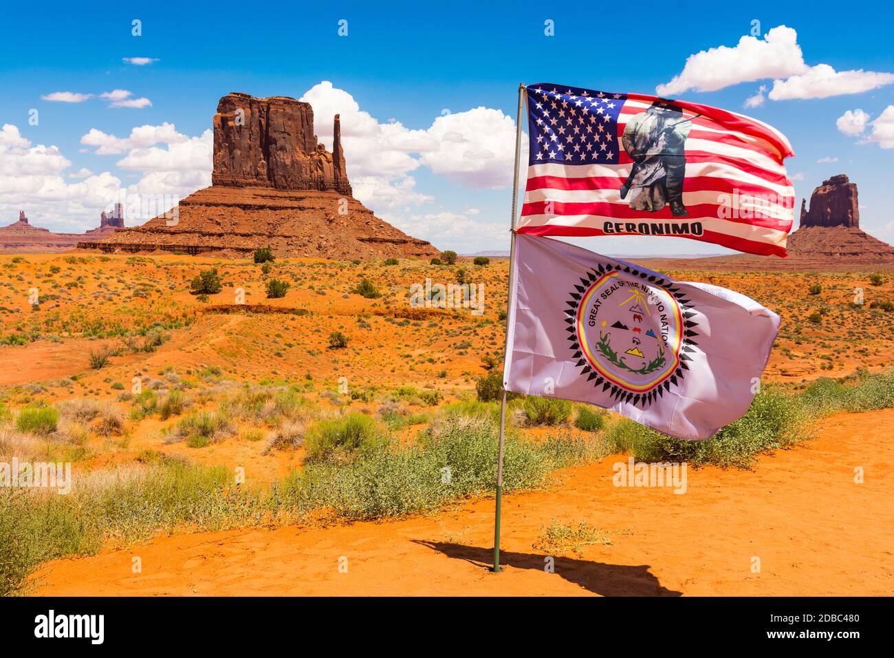 Monument Valley on the border between Arizona and Utah, USA Stock Photo ...