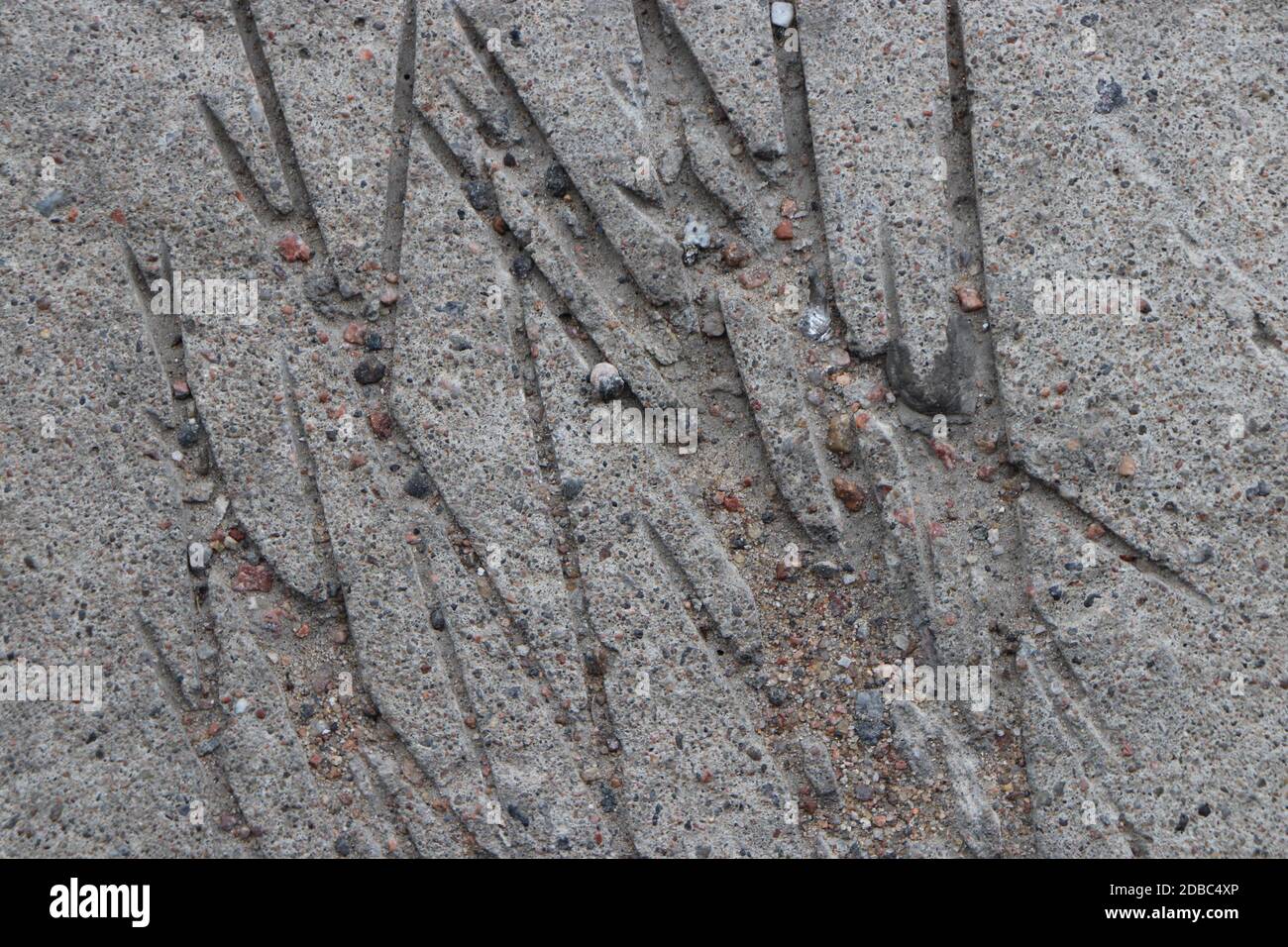 Weathered Concrete Floor Texture With Traces of an Ax Hits. Old Cement ...