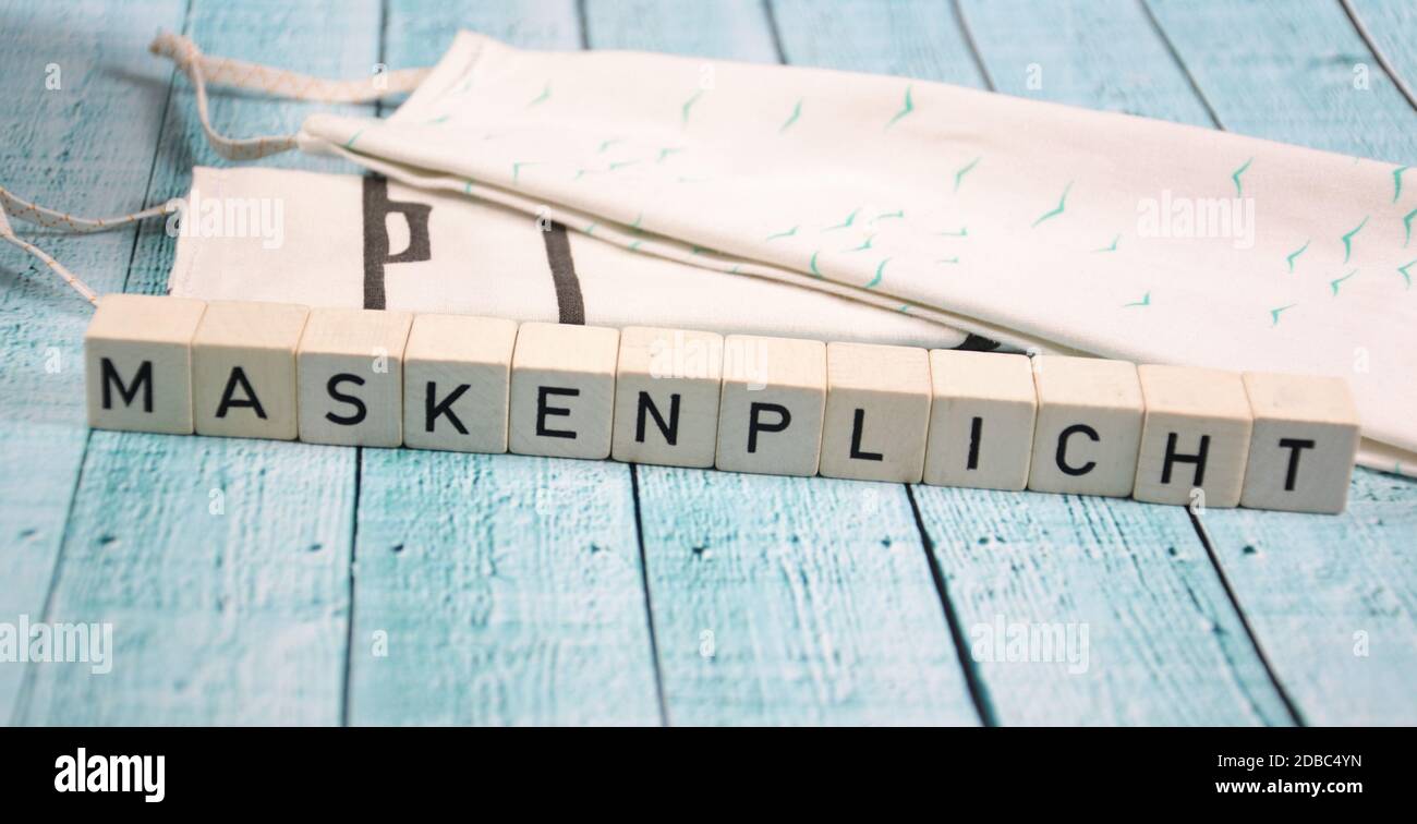 Makenpflicht – the german word for compulsory masks Stock Photo - Alamy