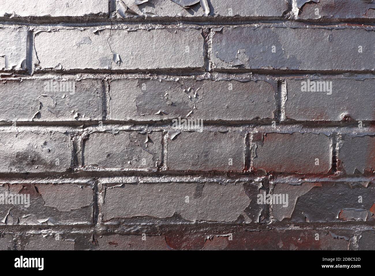 Painted Silver Bricks Wall Stock Photo - Alamy
