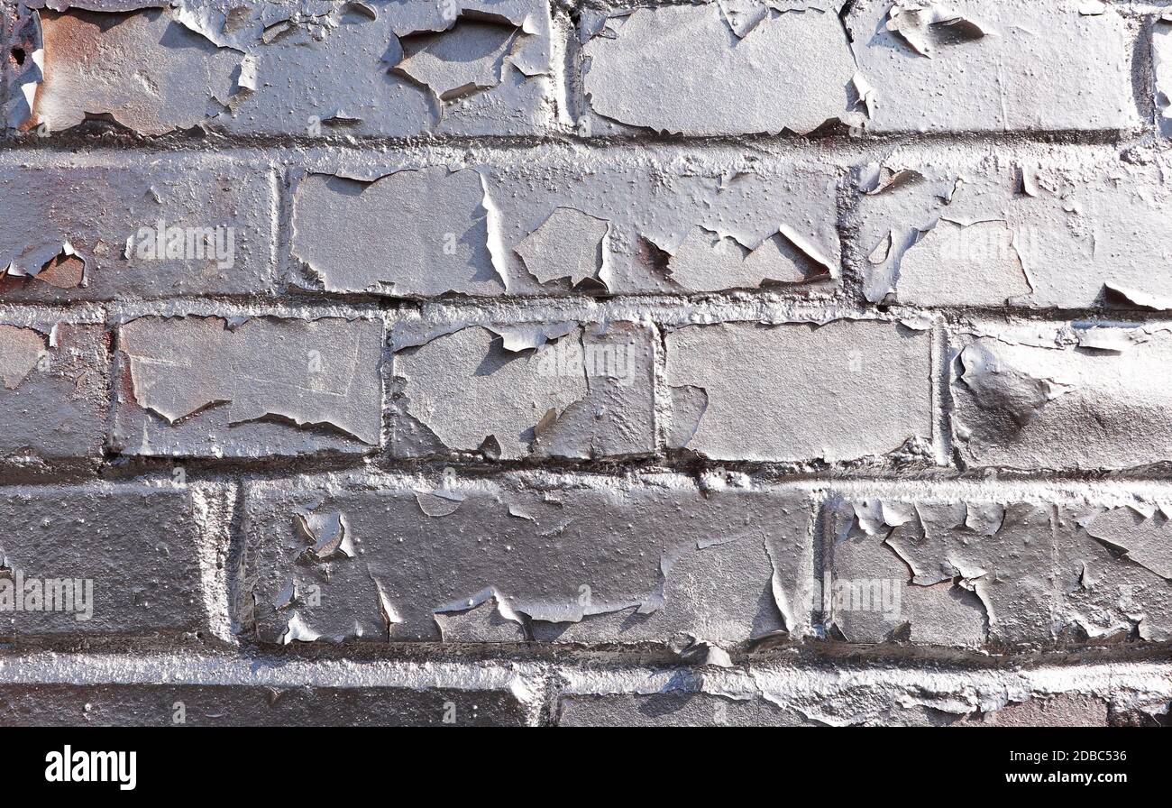 Painted Silver Bricks Wall Stock Photo - Alamy