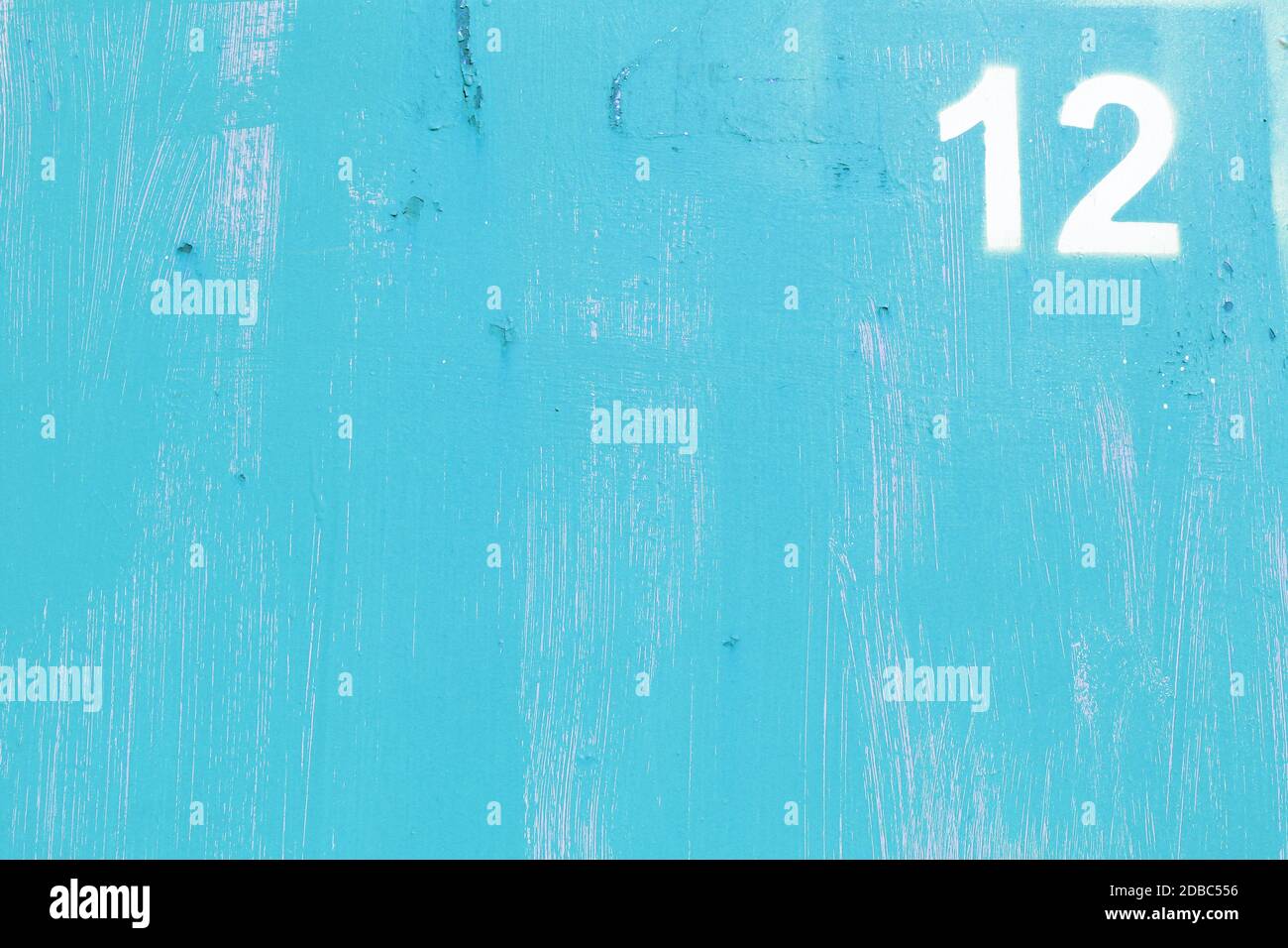 Weathered Blue Paint Wall Texture. Number 12. Brush Strokes Stock Photo ...
