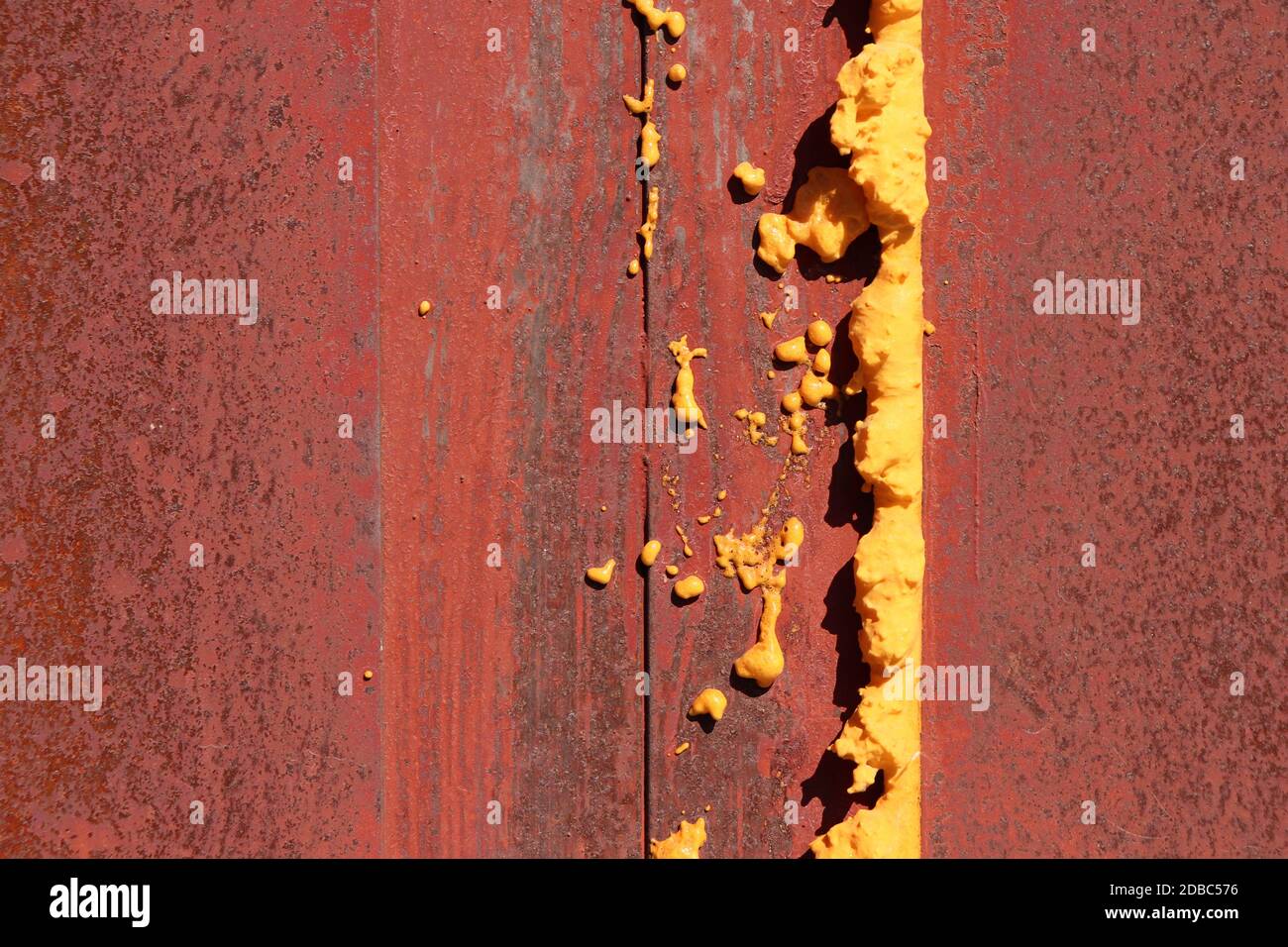 Rusty Paint Wall Texture. Construction Foam at the Junction Stock Photo ...