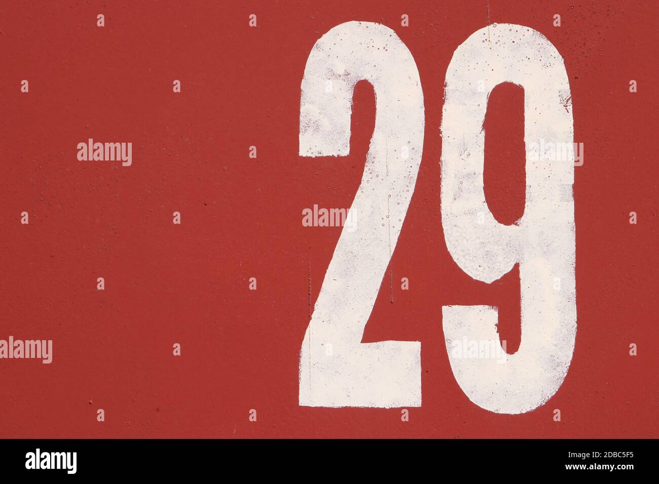 Red Painted Wall Texture. Number Stock Photo - Alamy