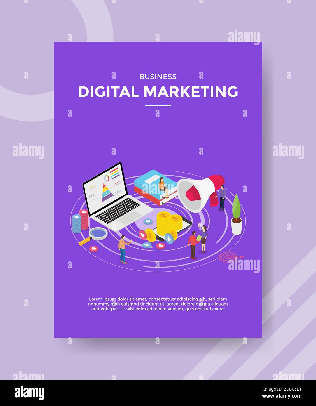 digital marketing people promotion business on internet laptop for ...