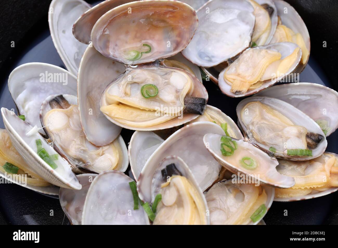 Japanese cuisine, Sakamushi of asari clams, Close up Stock Photo - Alamy