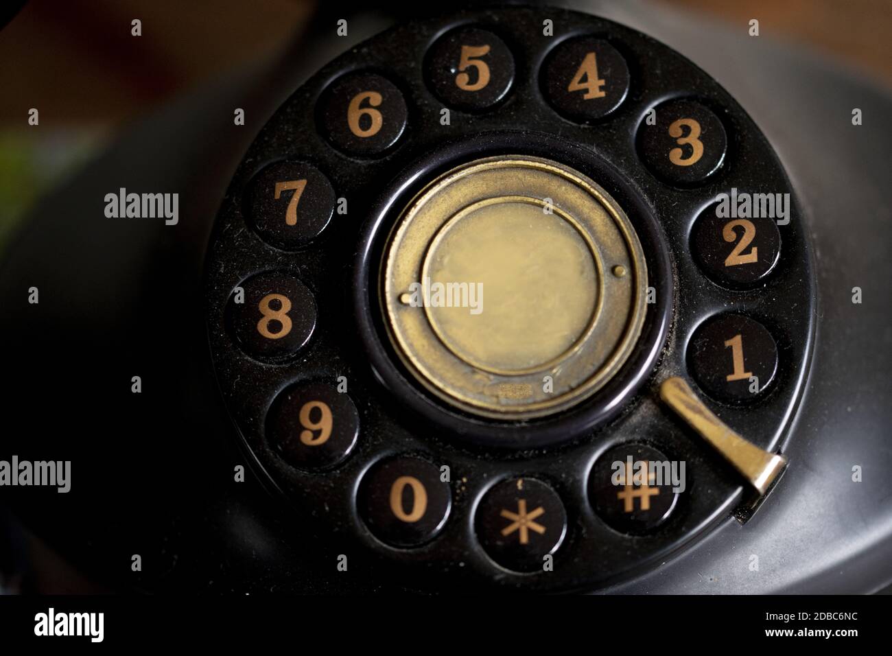 black keypad of an old telephone from the past Stock Photo - Alamy