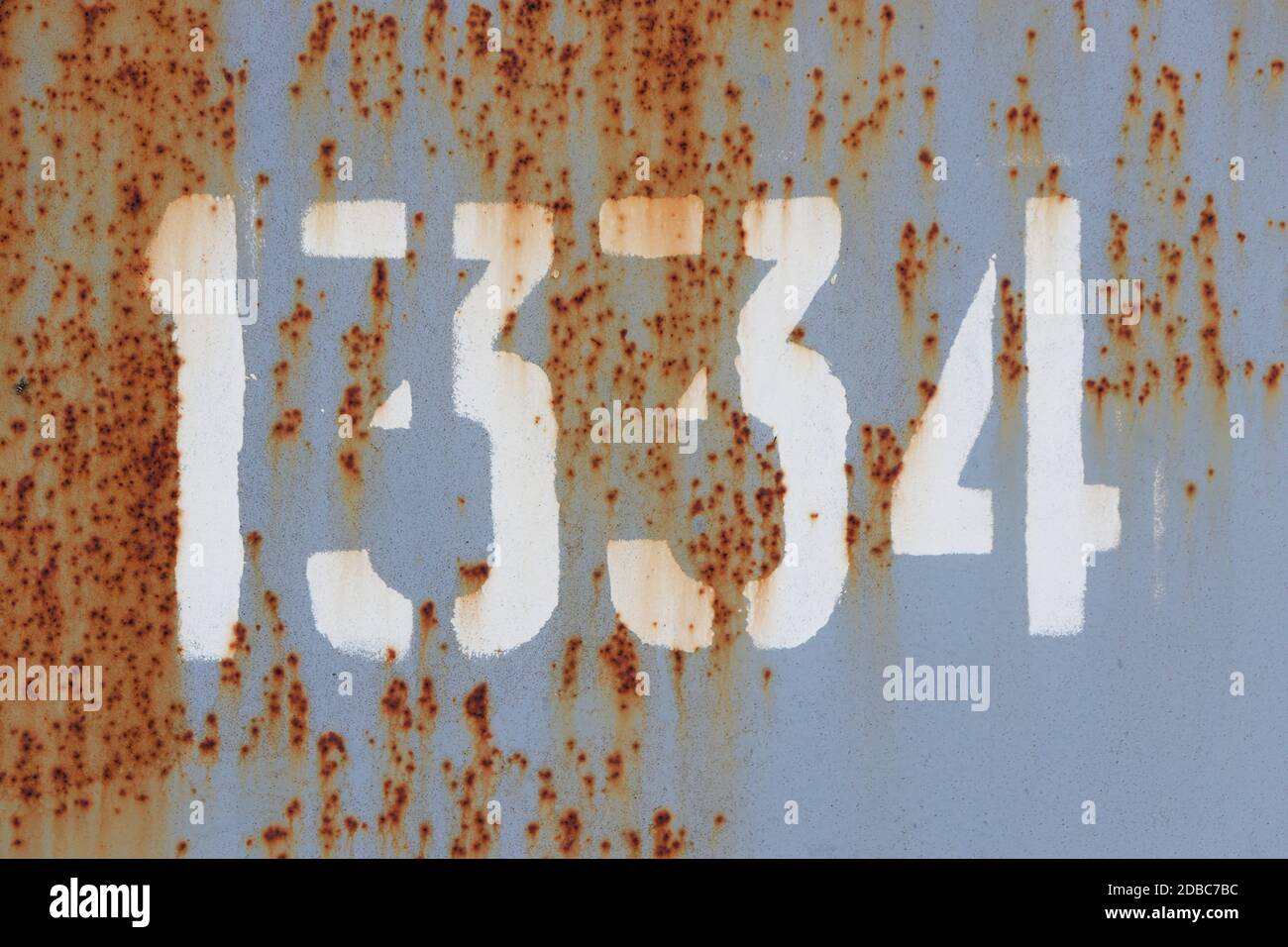 Rust Blue Painted Wall Texture. Number 1334 Stock Photo - Alamy