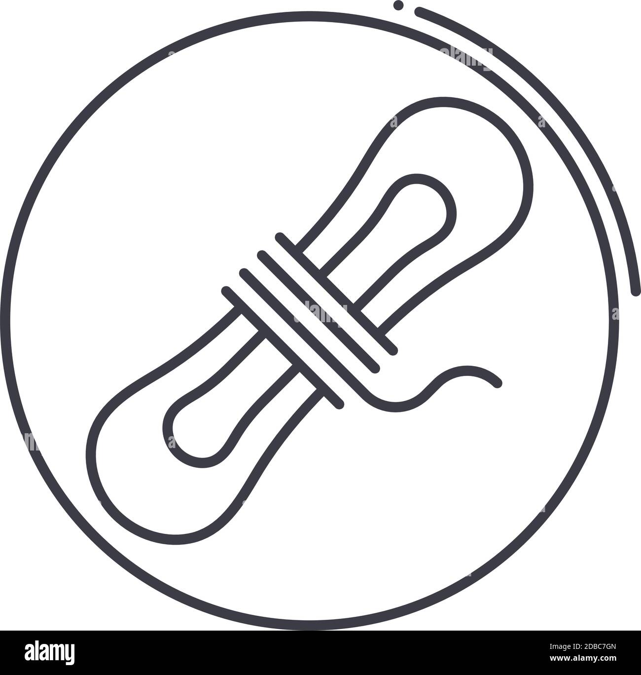 Rope icon, linear isolated illustration, thin line vector, web design ...