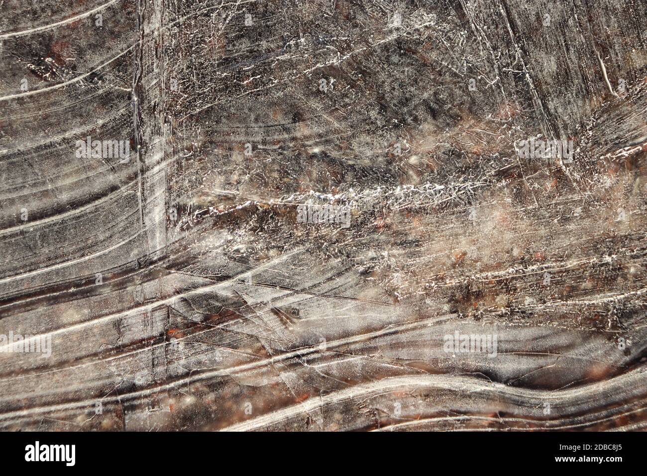 Ice Surface Background Texture. Wavy Drawings of Ice Lines on a Frozen ...