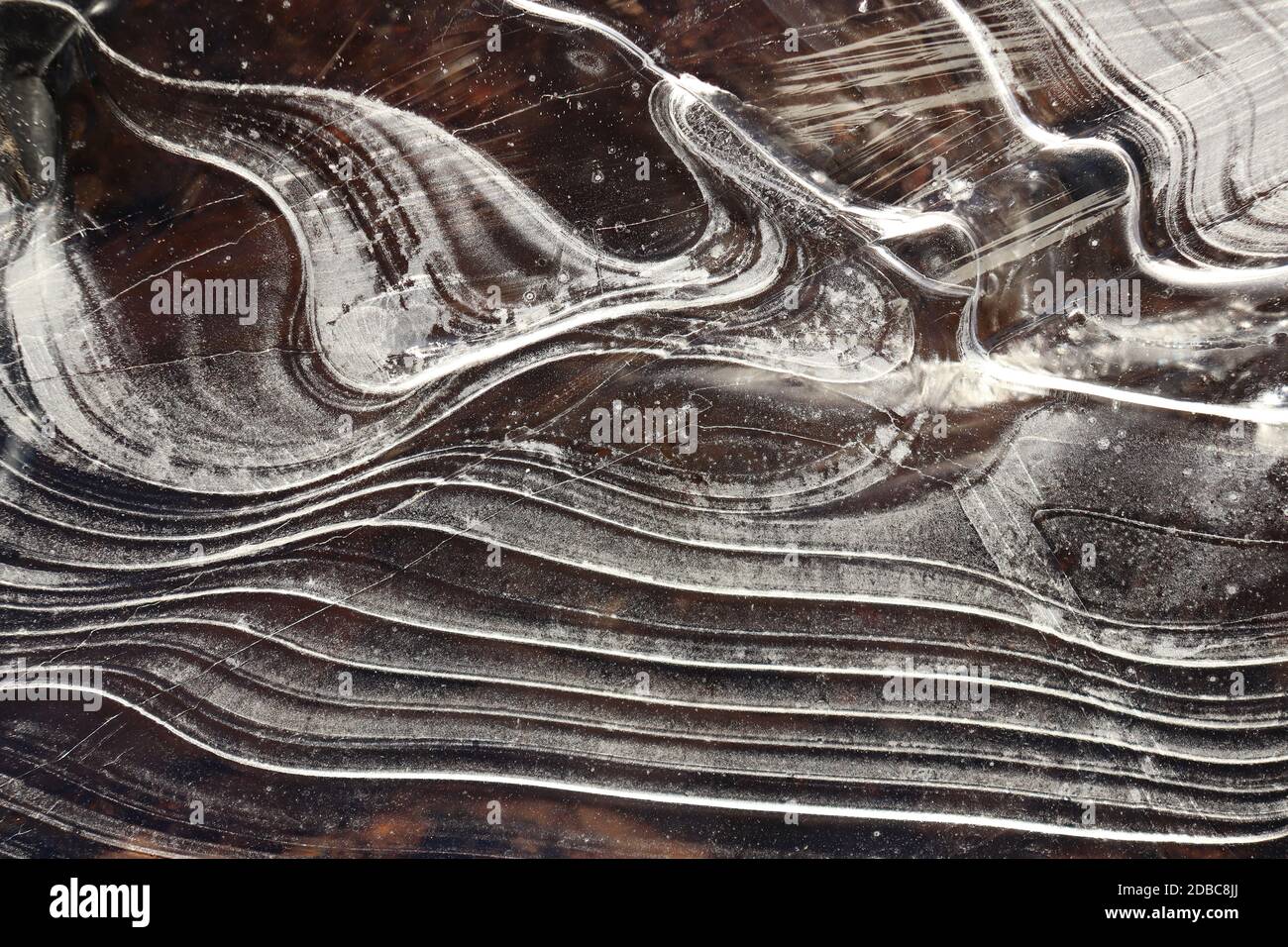 Transparent Ice Surface Background Texture. Wavy Drawings of Ice Lines ...