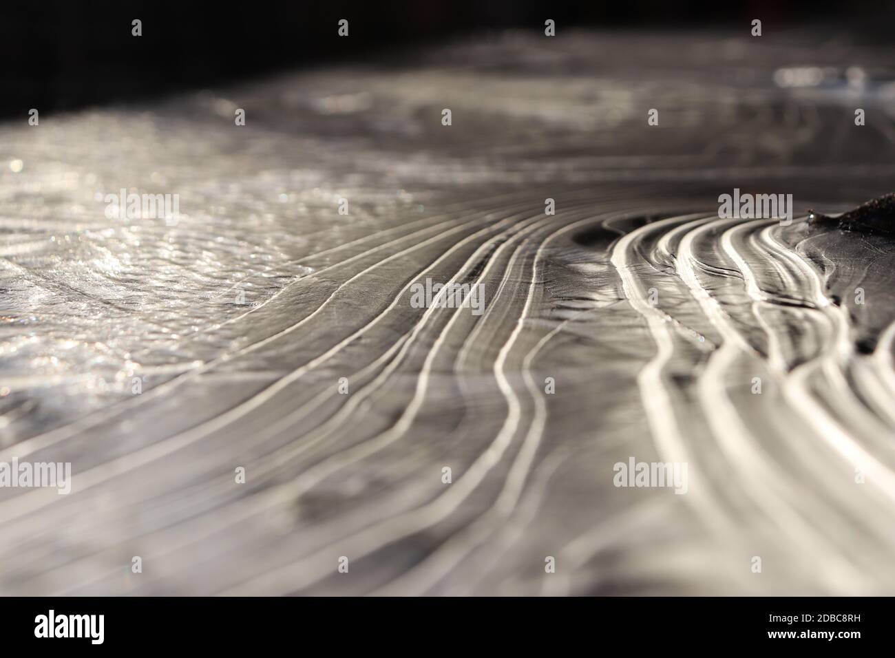 Ice Lake Lines Pattern Surface Background Texture. Wavy Drawings of Ice ...